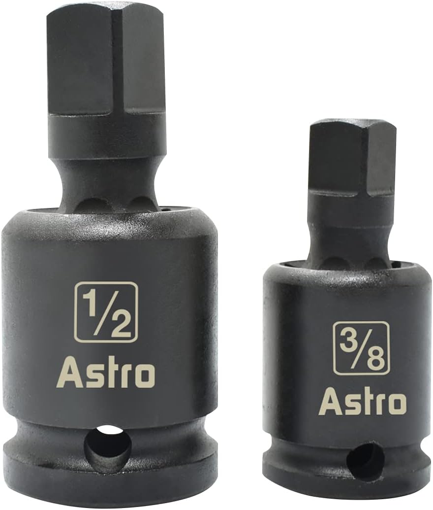Astro Tools 78342 3/8" & 1/2" Pinless Universal Joint Impact Adapters ...