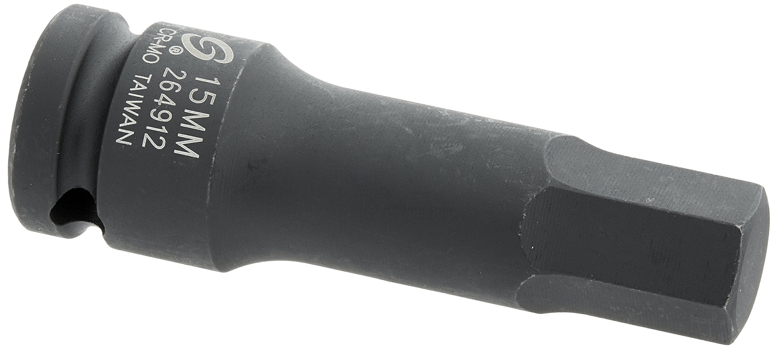 SUNEX 1/2" DRIVE HEX IMPACT SOCKET 15MM (264912) – CBM Tools