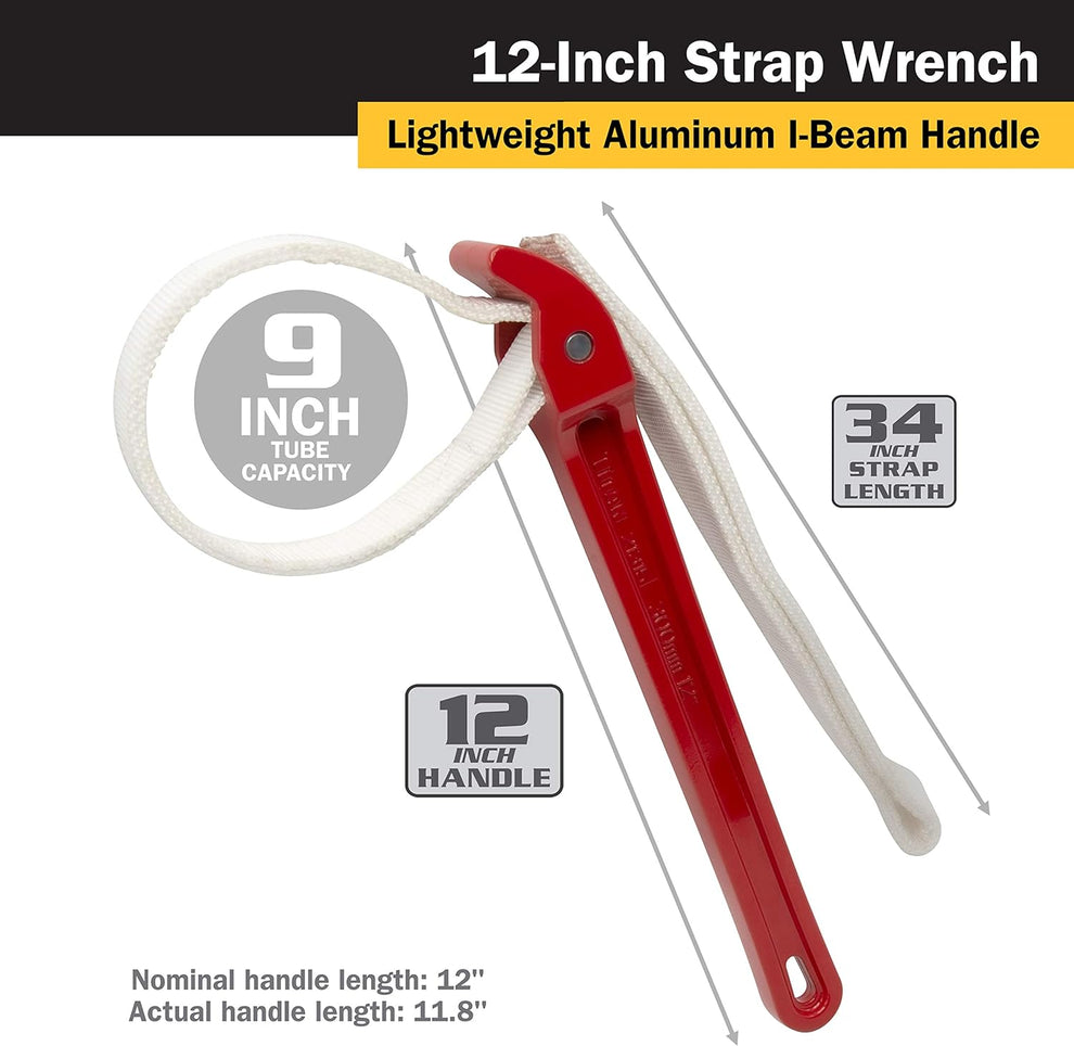 Titan 21315 12-Inch Strap Wrench, 12" Handle – CBM Tools