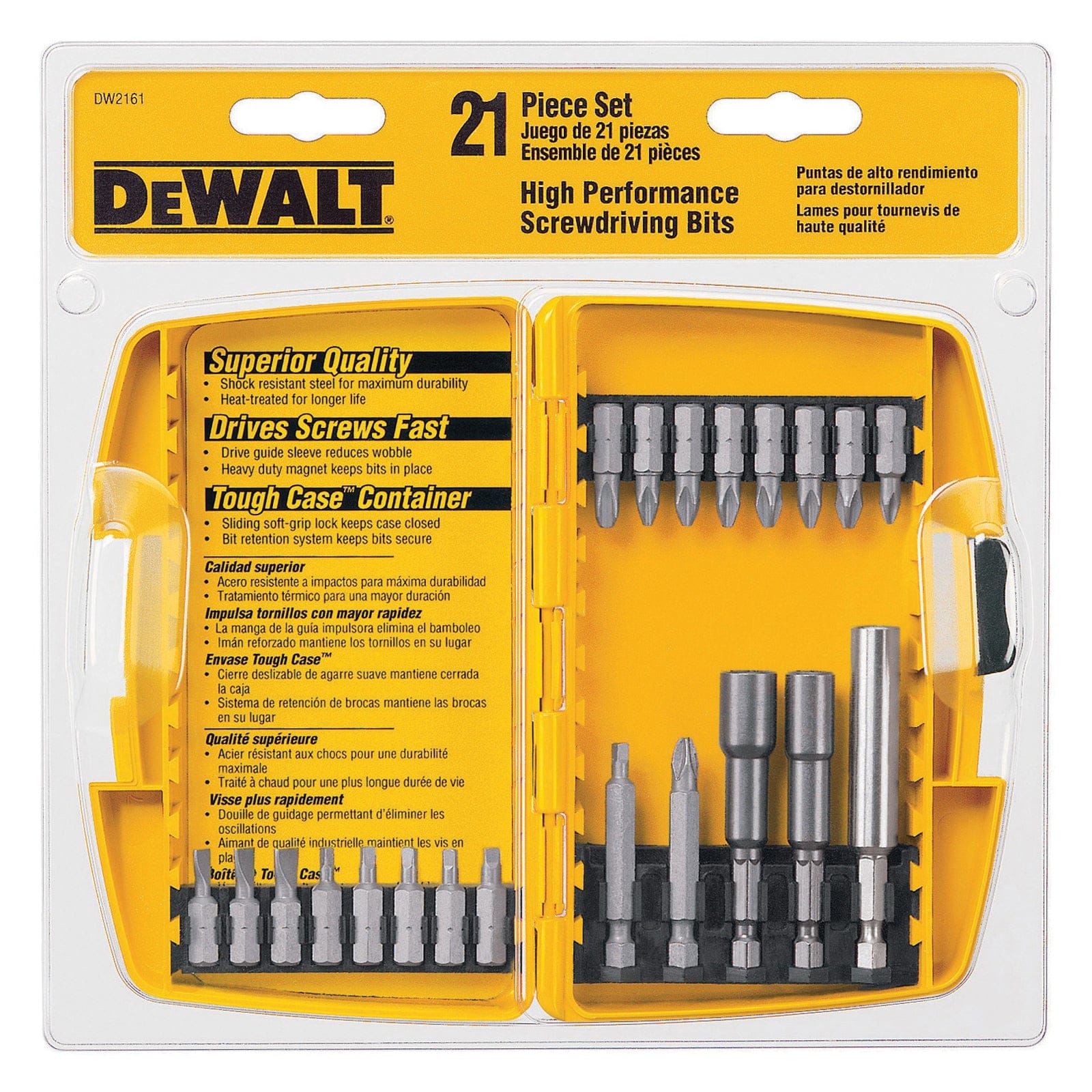 Dewalt 2161 | Screwdriver Bit Set: Screwdriver 21 Pc 1/4 inch Hex Shan ...